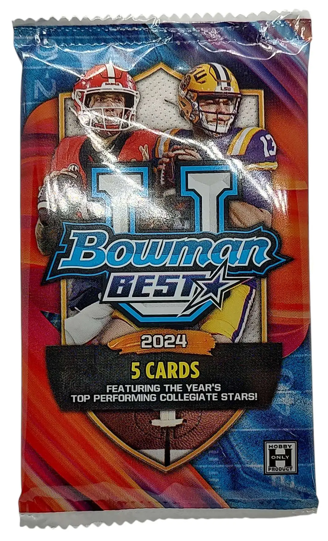 NCAA 2024 Bowman Best U Football Trading Card HOBBY Pack 5 Cards Topps ...