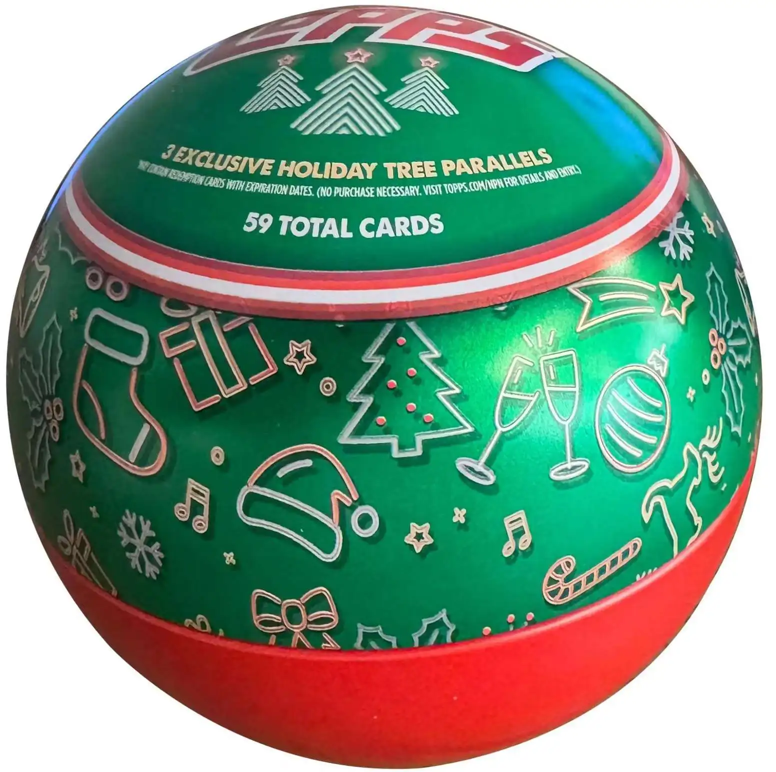 MLB Topps 2024 Holiday Baseball Trading Card TIN 59 Cards, 3 Holiday ...