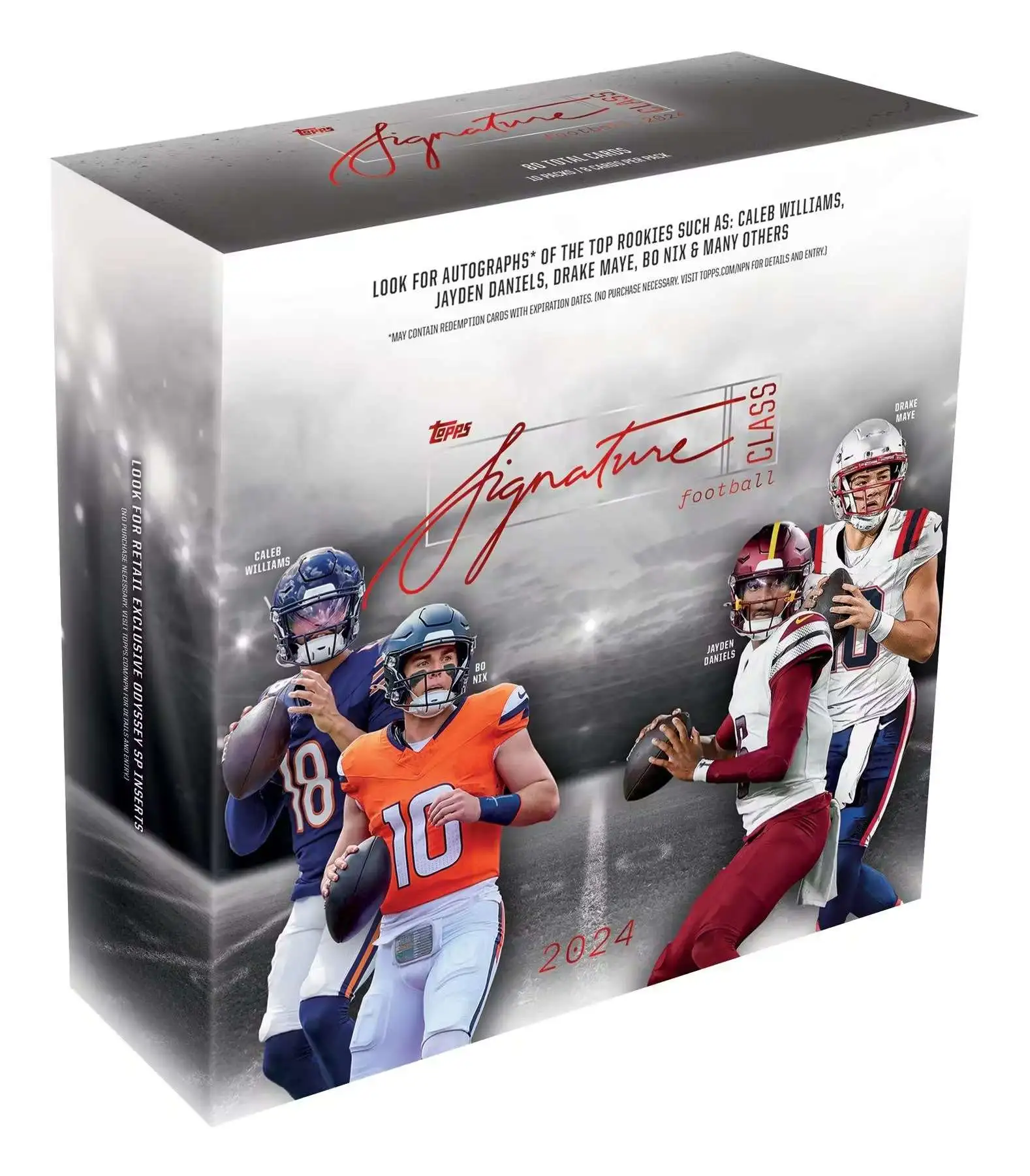 NFL Topps 2024 Signature Class Football Trading Card MEGA Box 10 Packs ...