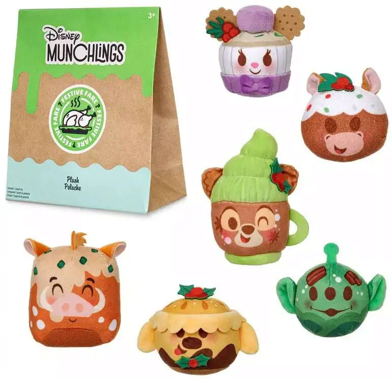 Disney Munchlings Micro Plush Festive Fare 4 Mystery Pack - ToyWiz