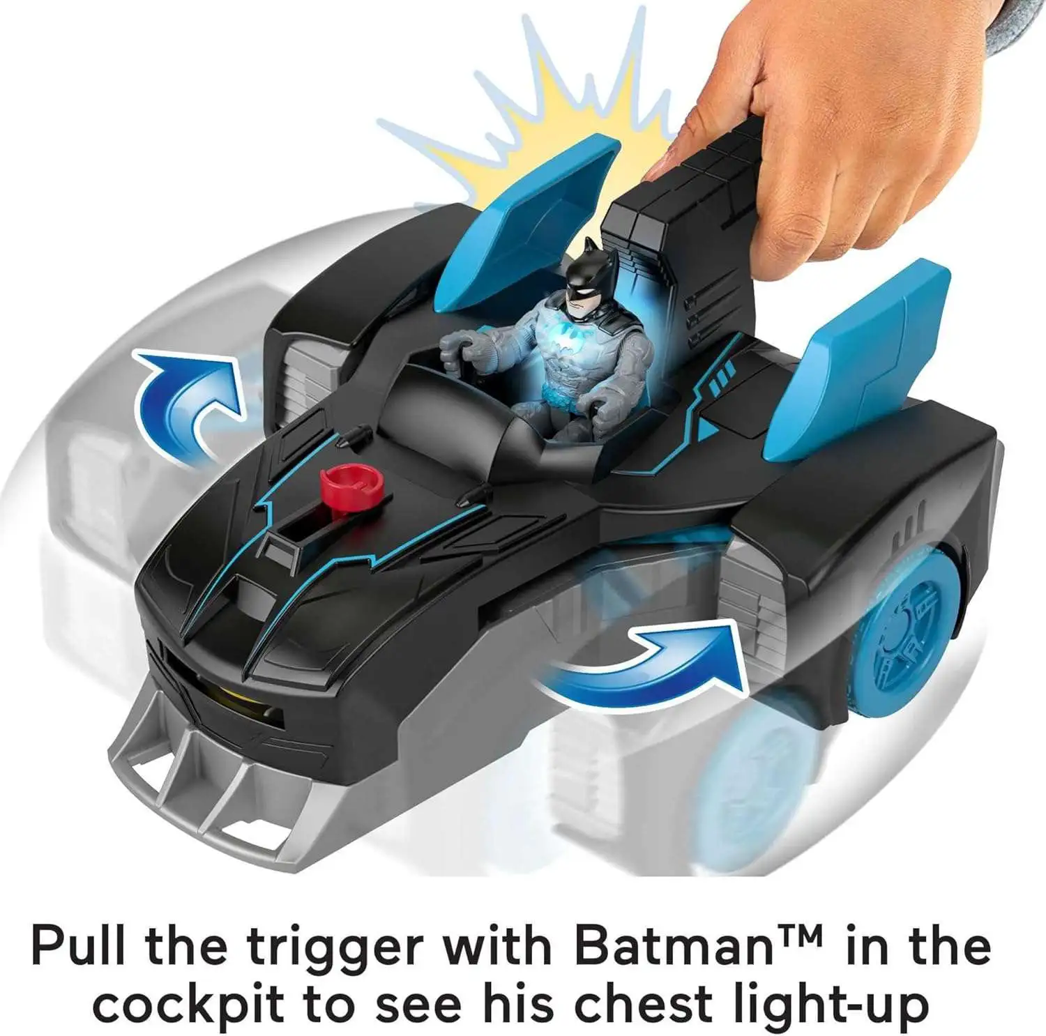 Fisher Price DC Super Friends Imaginext Bat-Tech Batmobile 3 Figure Set ...