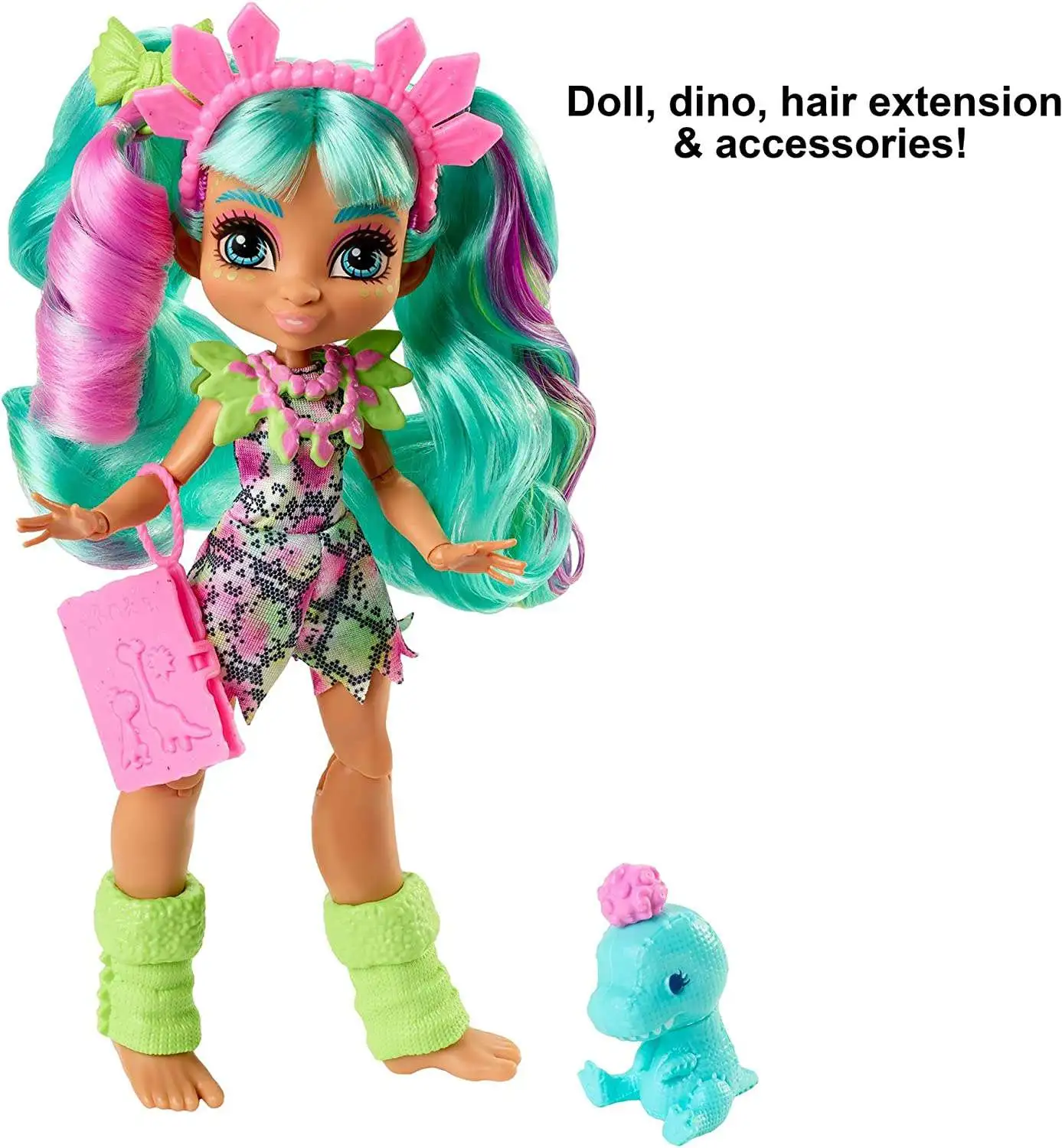Cave Club Rockelle Doll with Teddy-Rex Mattel - ToyWiz