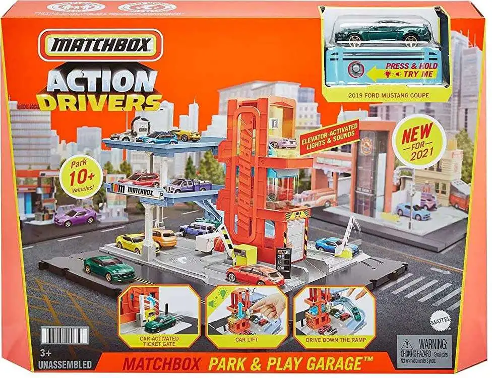 Matchbox Action Drivers Park Play Garage Playset Mattel Toys - ToyWiz