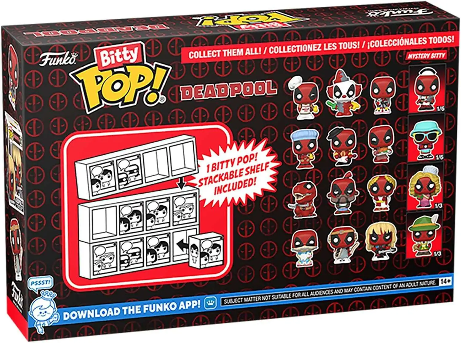 Funko Marvel Bitty POP Deadpool Vinyl Mini Figure 4-Pack Sleepover ...