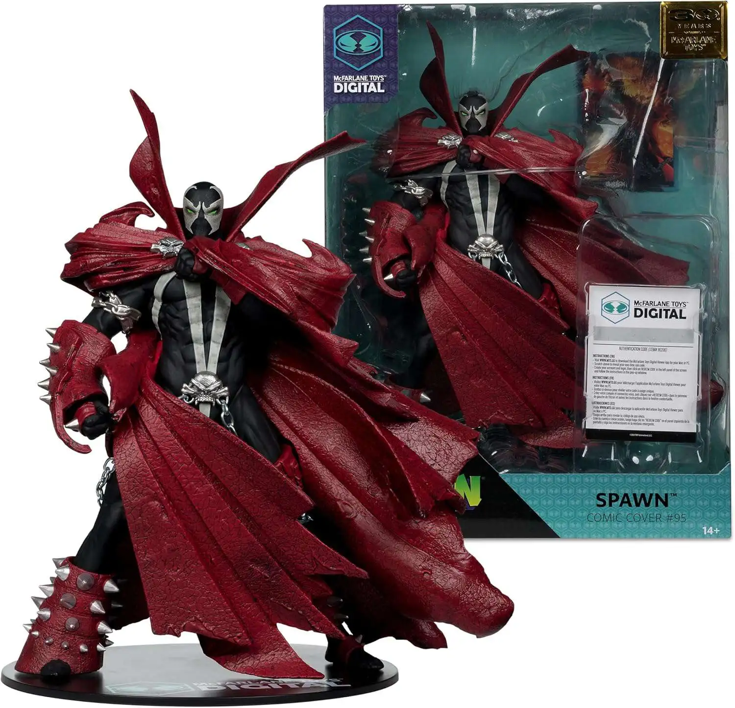 McFarlane Toys Spawn 30th Anniversary Gold Label Collection Spawn 17 Action Figure Comic Cover ...