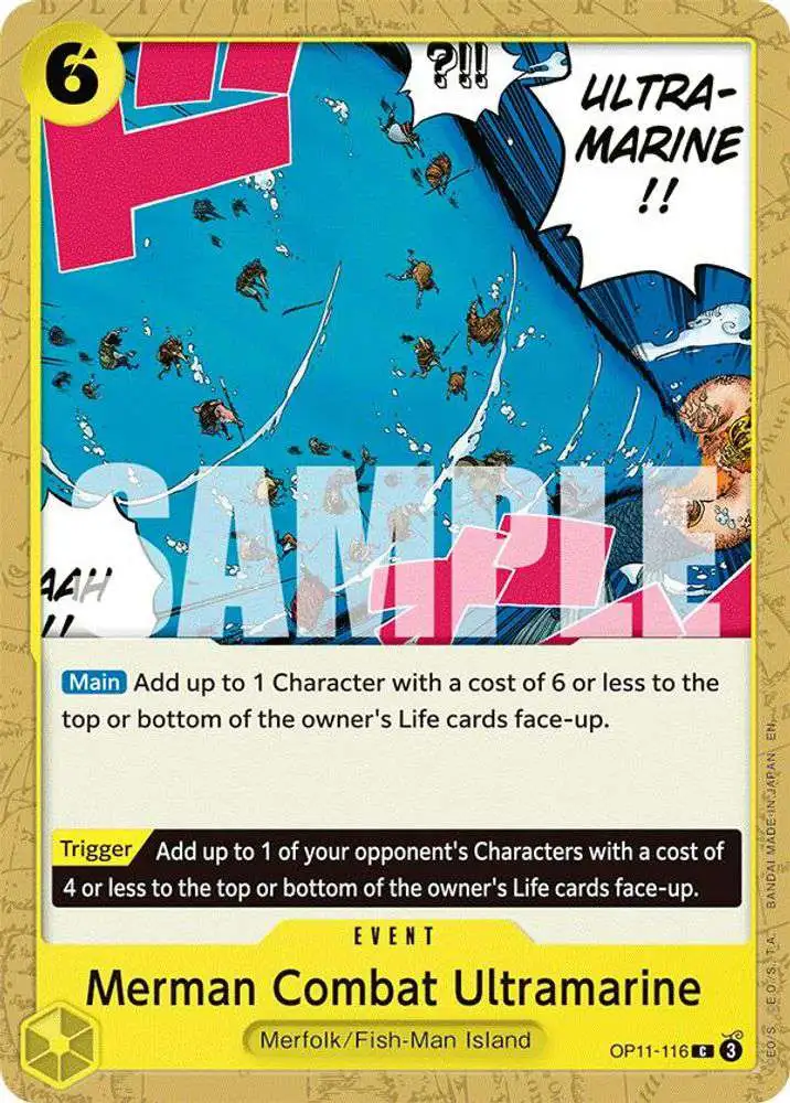 One Piece Trading Card Game A Fist of Divine Speed Single Card Common Merman Combat Ultramarine ...