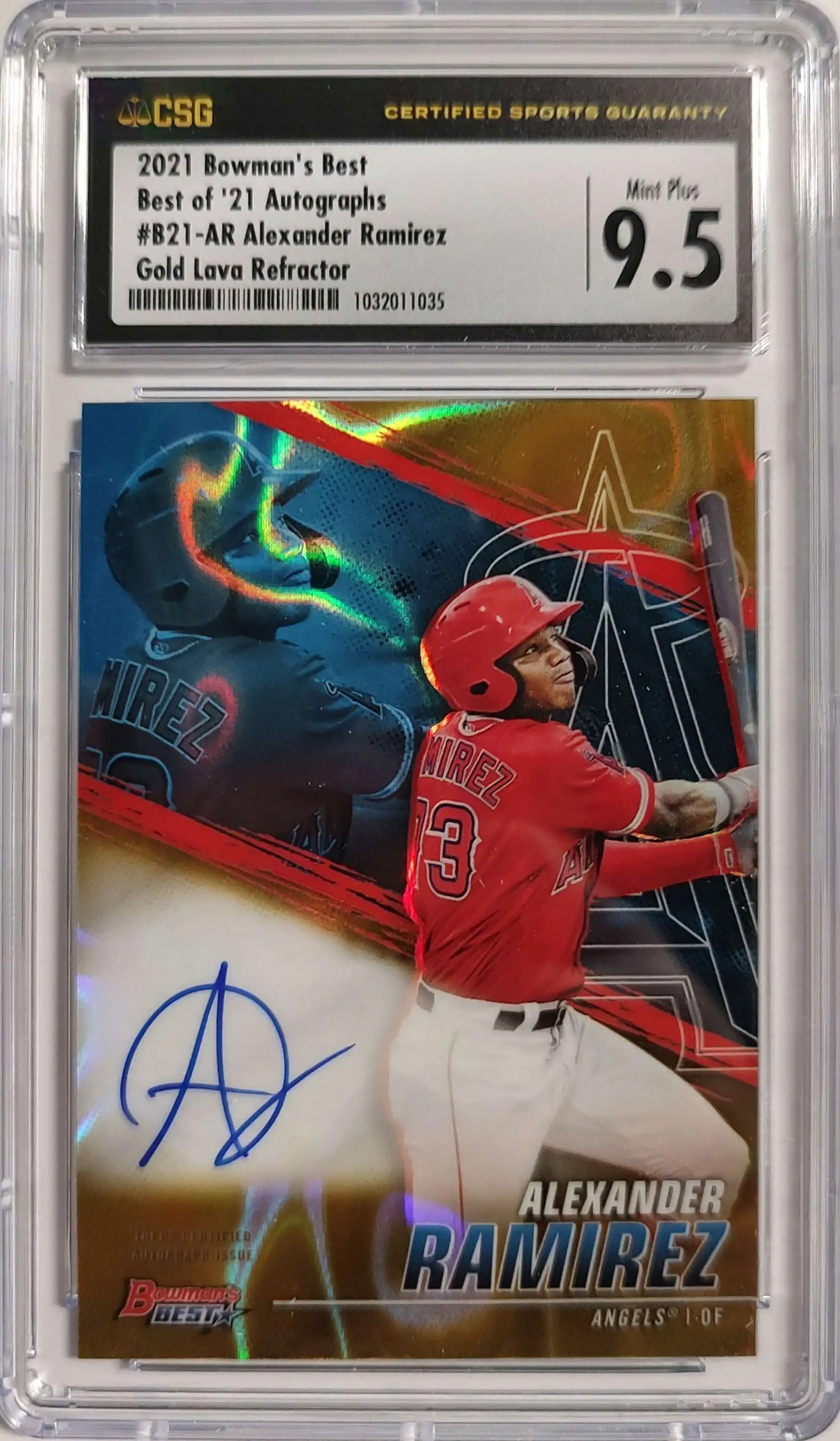 MLB 2021 Bowmans Best Single Card Gold Lava Refractor 6475 Alexander ...