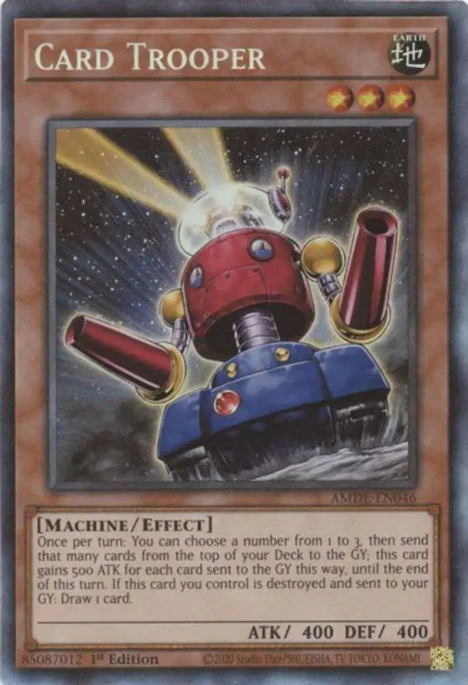 YuGiOh Trading Card Game Amazing Defenders Single Card Collector Rare Card Trooper AMDE-EN046 ...