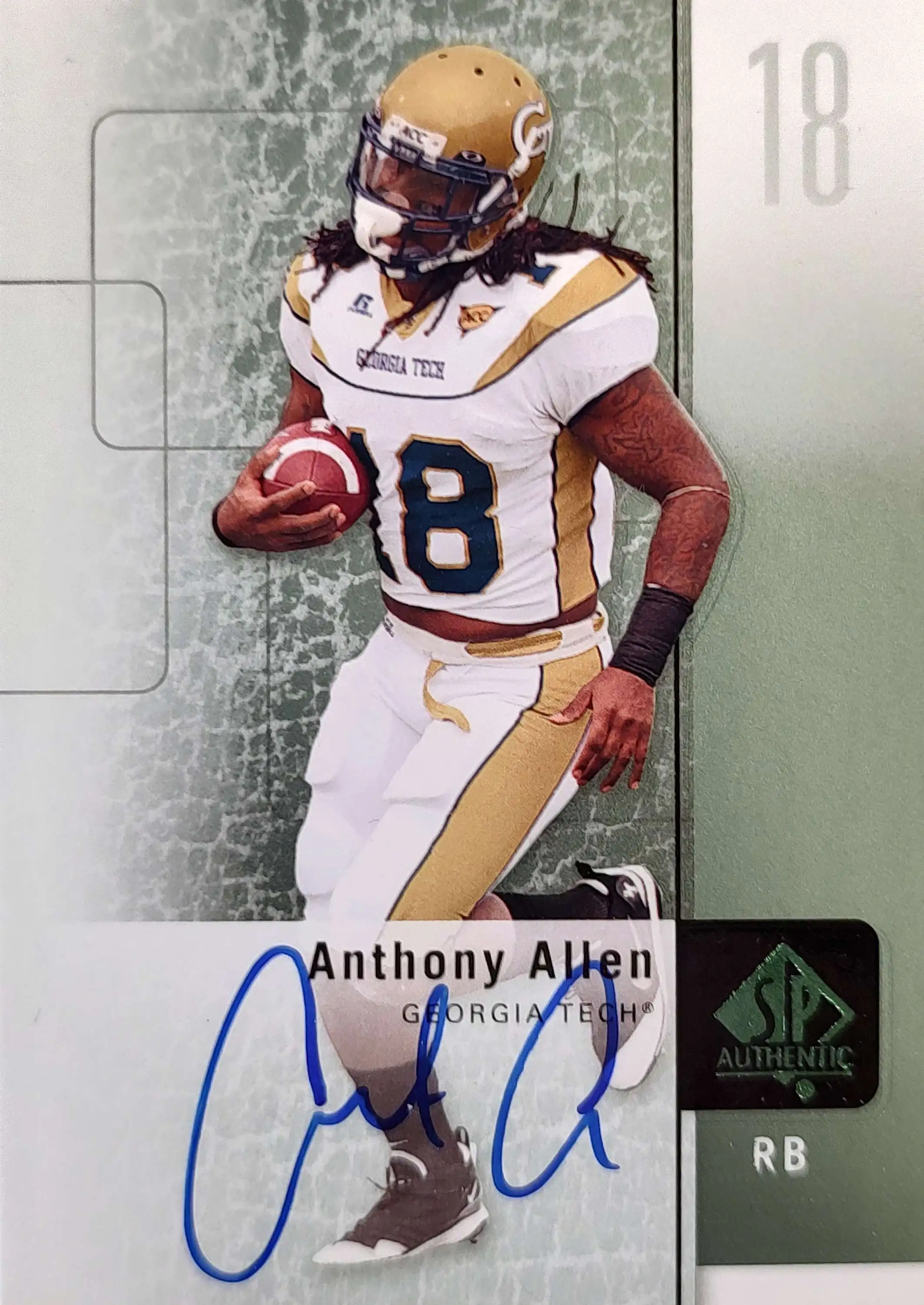 NFL 2011 Spa Football Anthony Allen Autographed Single Card 16 - ToyWiz