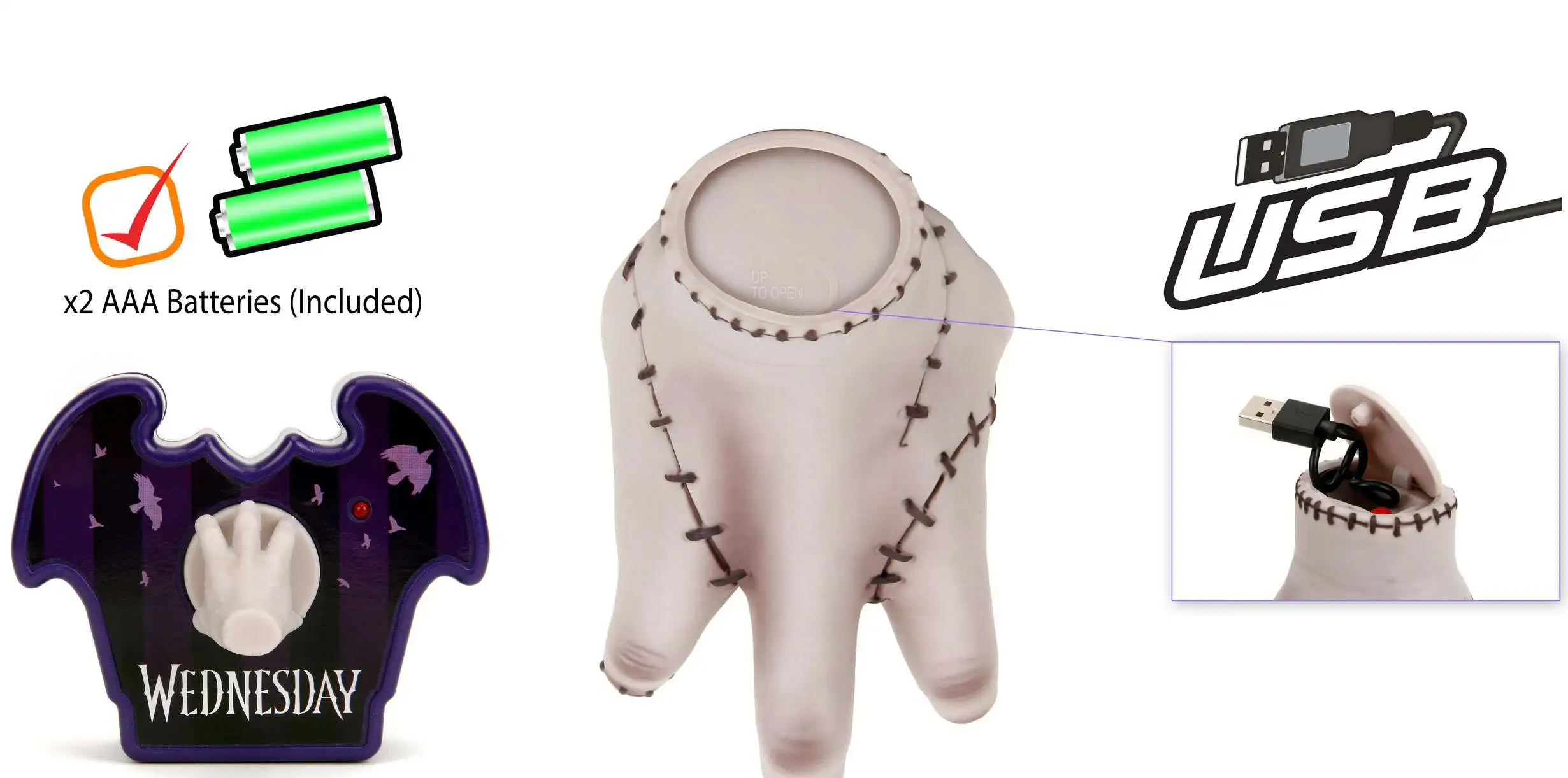 Addams Family Wednesday Thing 6 Remote Control Toy Jada Toys - ToyWiz