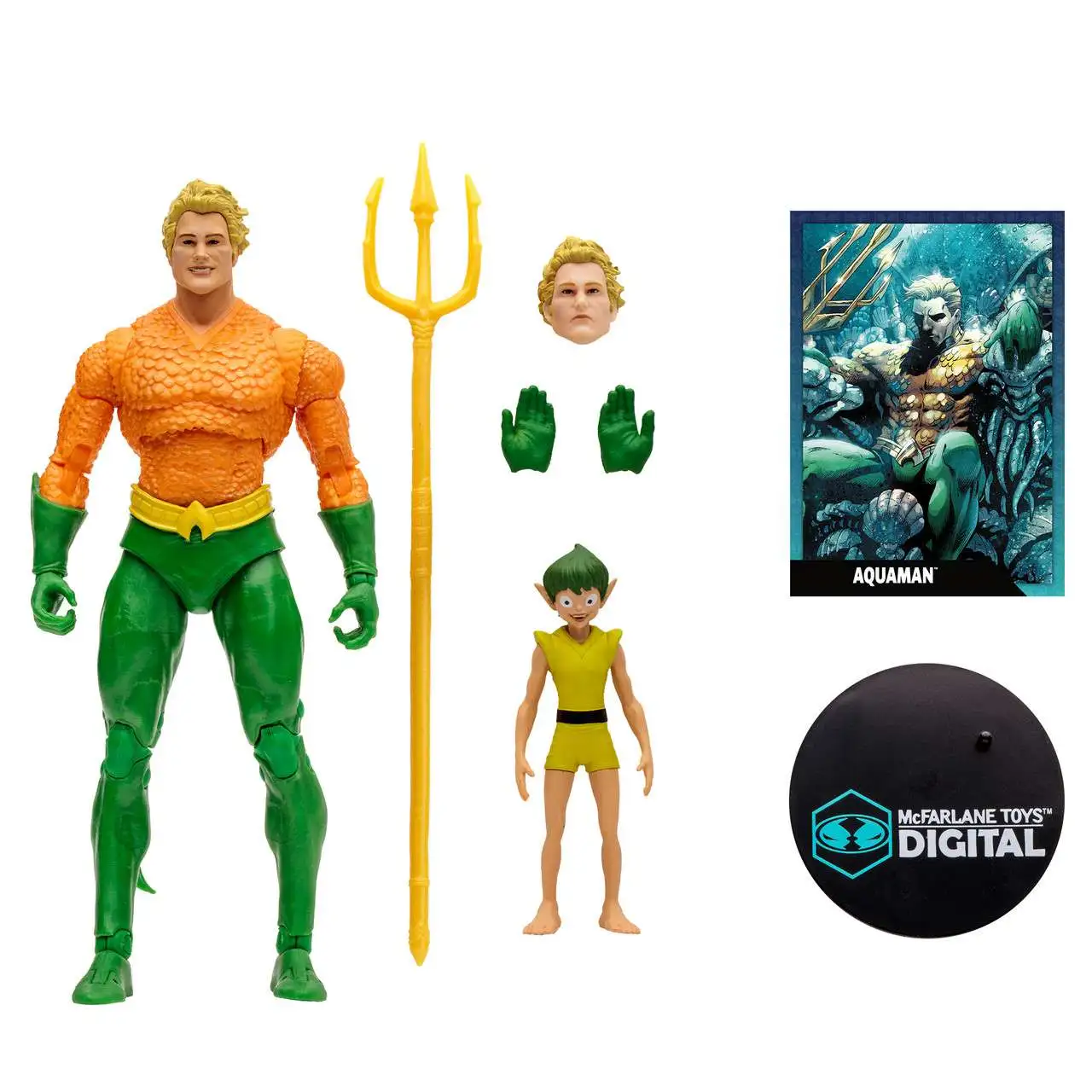 McFarlane Toys DC Direct Aquaman 7 Action Figure with Qwsp, DC Classic ...