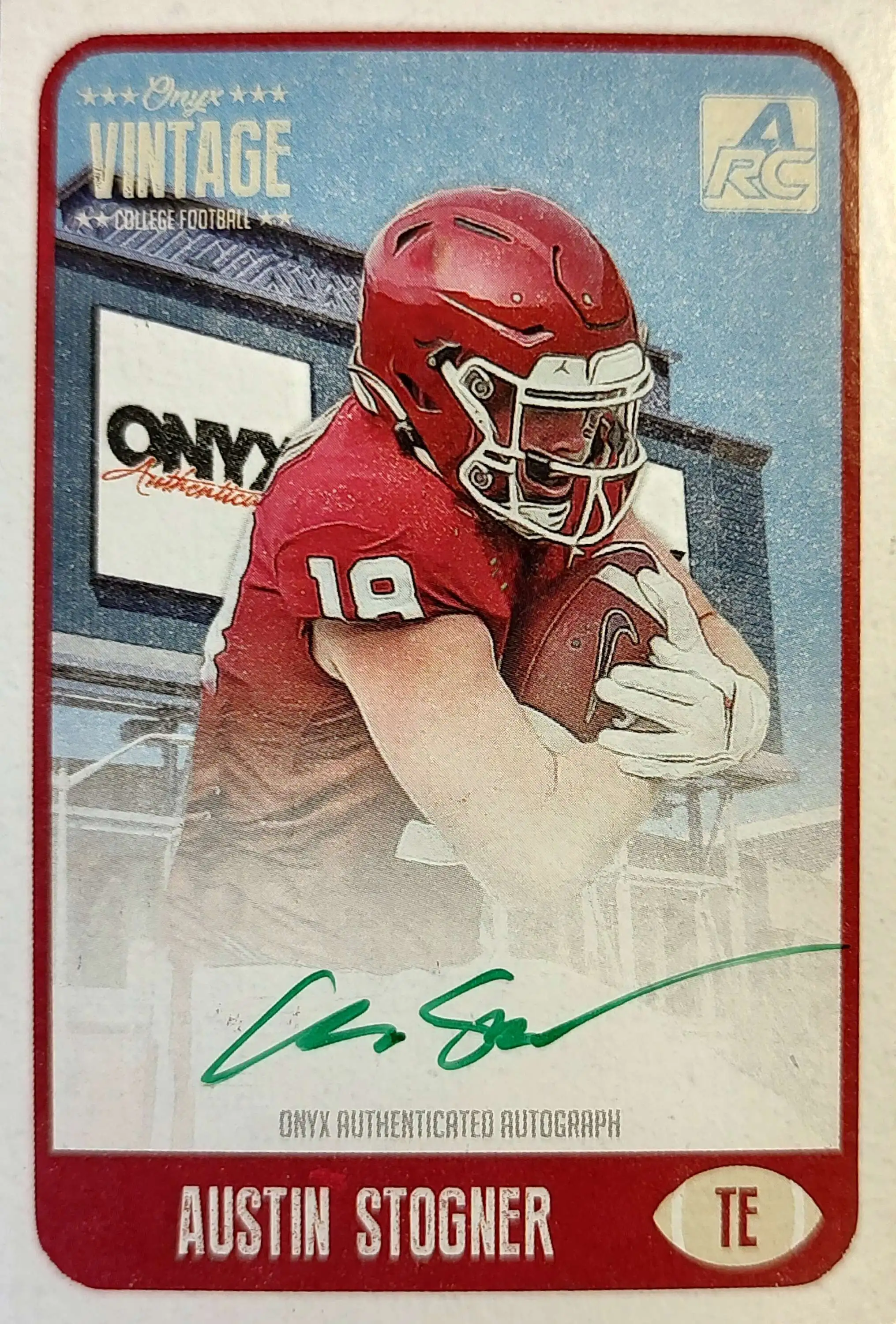 NFL 2021 Onyx Vintage Football Austin Stogner Green Ink 50 Autographed ...