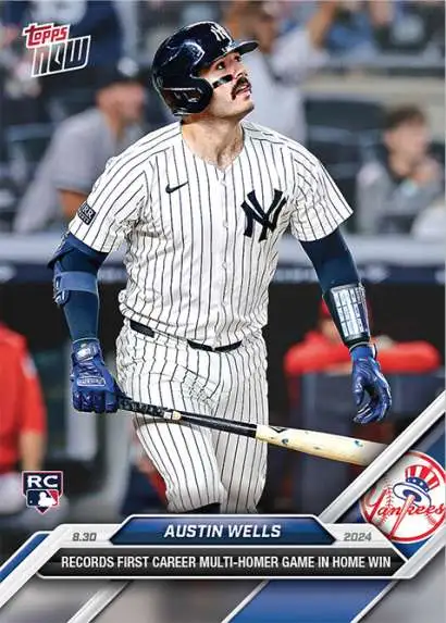 MLB New York Yankees 2024 NOW Baseball Single Card Austin Wells 614 ...