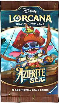 Disney Lorcana Trading Card Game Azurite Sea Booster Pack 12 Cards ...