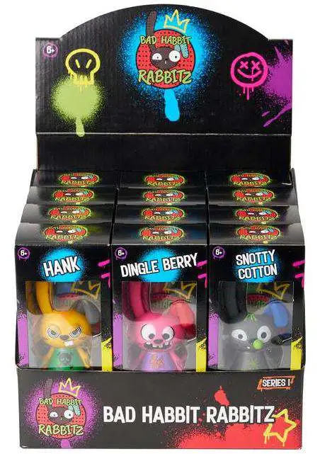 Bad Habbit Rabbitz Bad Habbit Rabbitz Series 1 3.25 Mini Figure Box 12 ...
