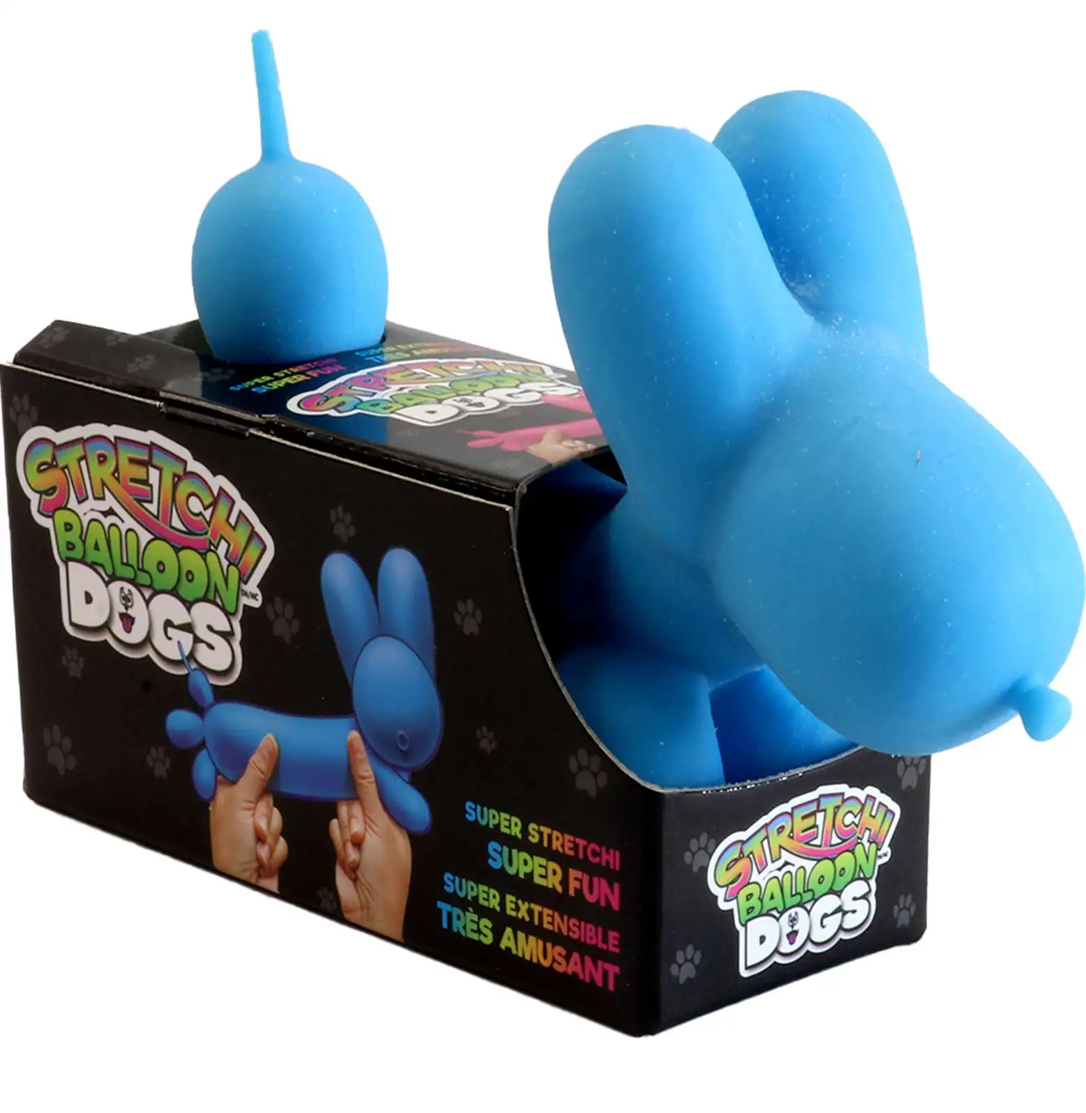 Stretchi Balloon Dogs BLUE 4 Fidget Toy Super Stretchy, Super Fun ...