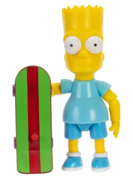 The Simpsons Wave 4 Bart 5 Action Figure Blue Shirt with Skateboard ...