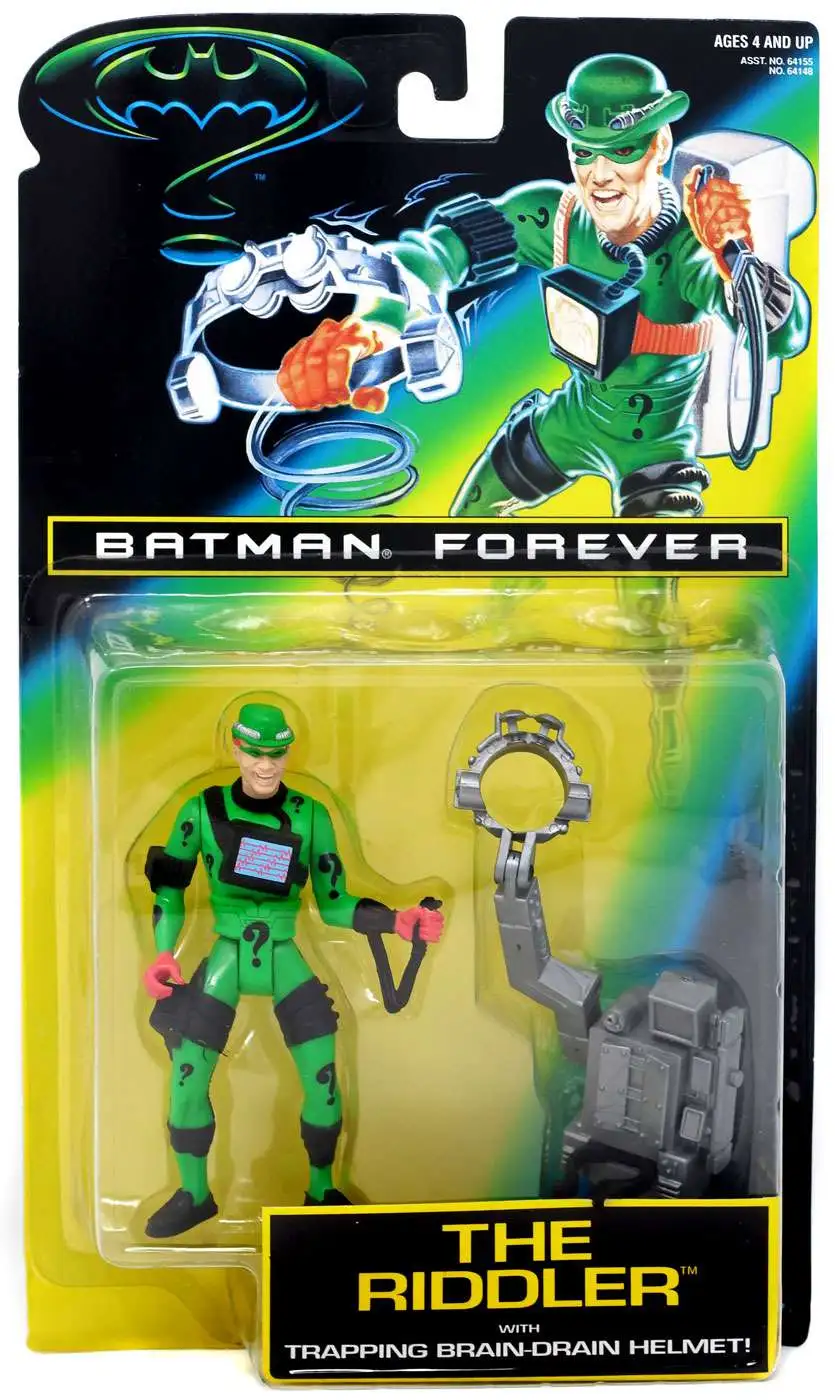 Batman Forever The Riddler Action Figure Trapping Brain-Drain Helmet ...