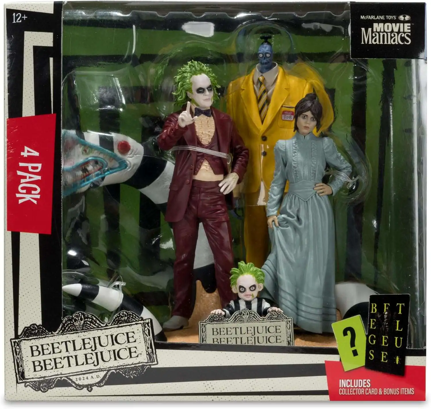 McFarlane Toys Beetlejuice 2 Movie Maniacs Beetlejuice, Astrid, Bob the Shrinker Baby ...
