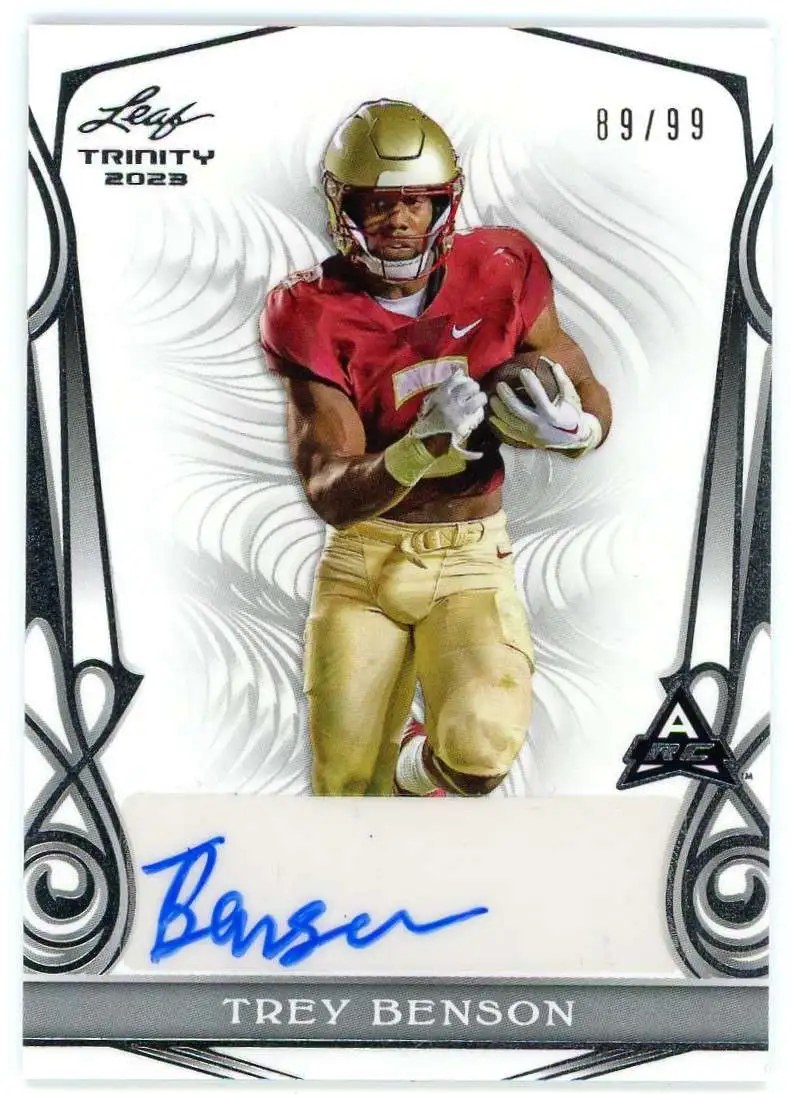 NFL Leaf 2023 Trinity Football Single Card 8999 Trey Benson BA-TB3 ...