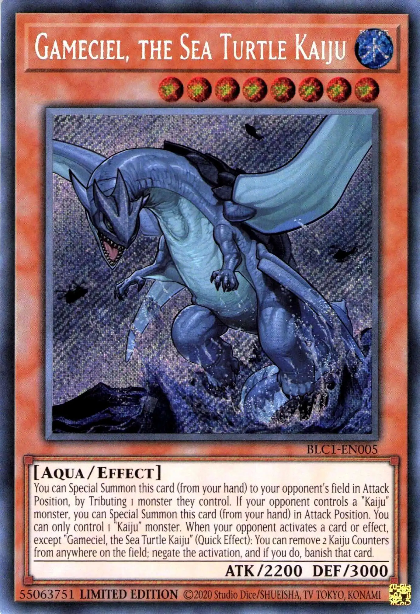 YuGiOh Trading Card Game Battles of Legend Chapter 1 Single Card Secret Rare Gameciel, the Sea ...