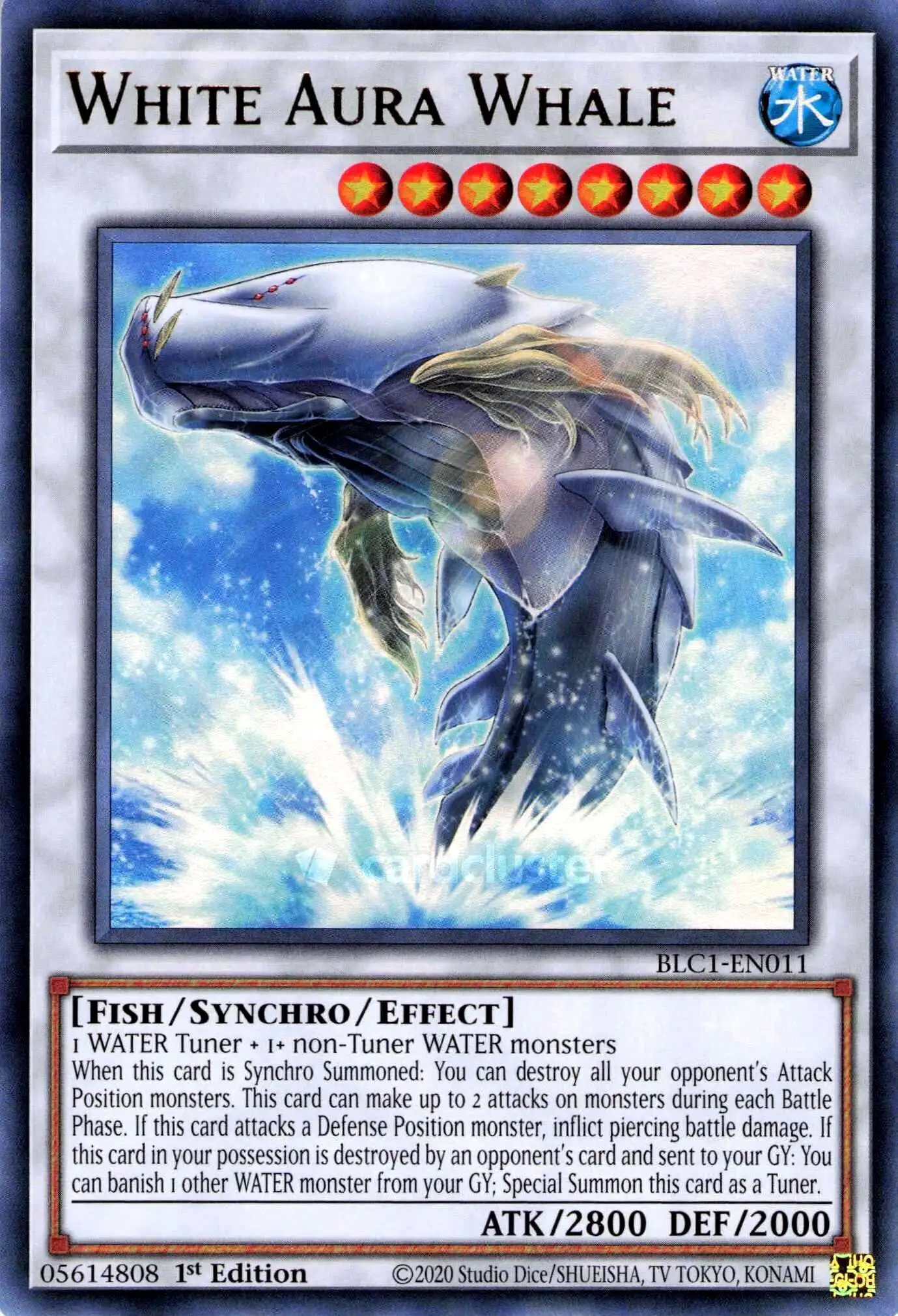 YuGiOh Trading Card Game Battles of Legend Chapter 1 Single Card Ultra Rare White Aura Whale ...