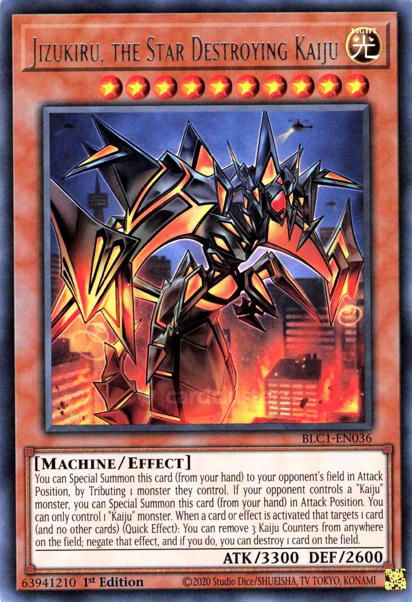 YuGiOh Trading Card Game Battles of Legend Chapter 1 Single Card Ultra Rare Jizukiru, the Star ...