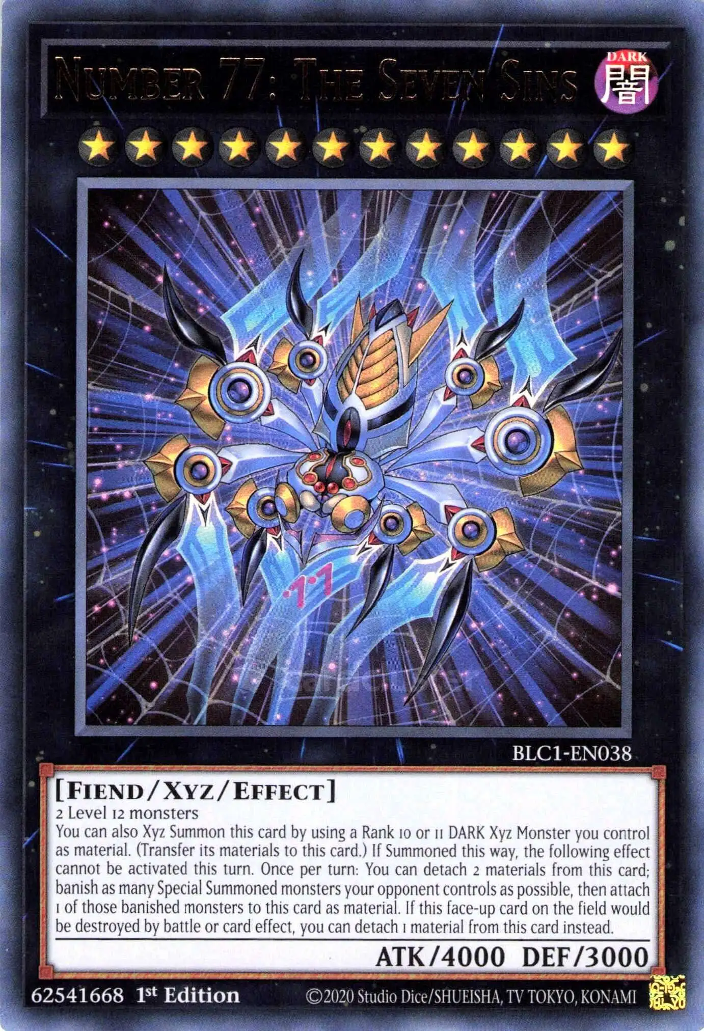 YuGiOh Trading Card Game Battles of Legend Chapter 1 Single Card Ultra Rare Number 77 The Seven ...