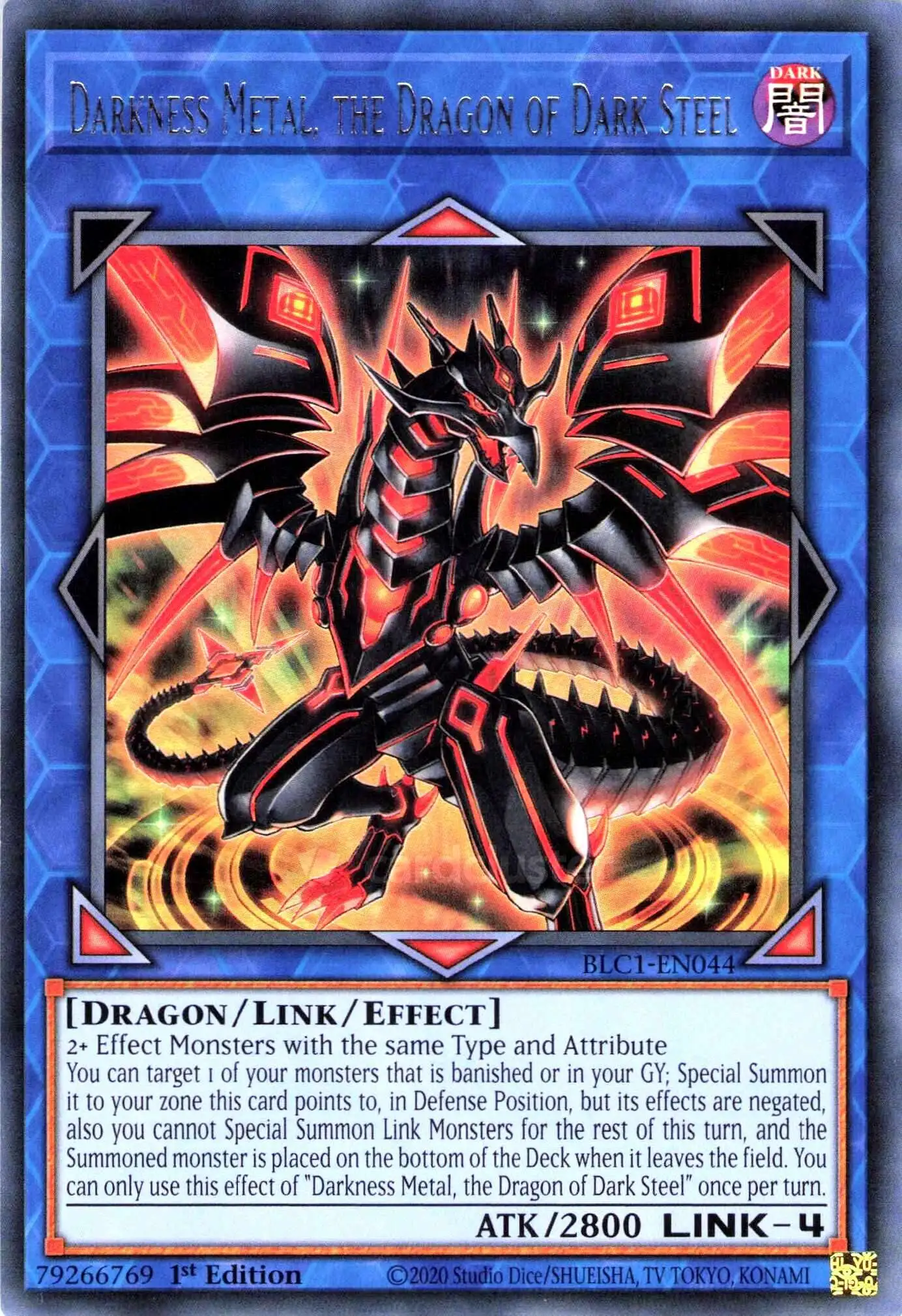 YuGiOh Trading Card Game Battles of Legend Chapter 1 Single Card Ultra Rare Darkness Metal, the ...