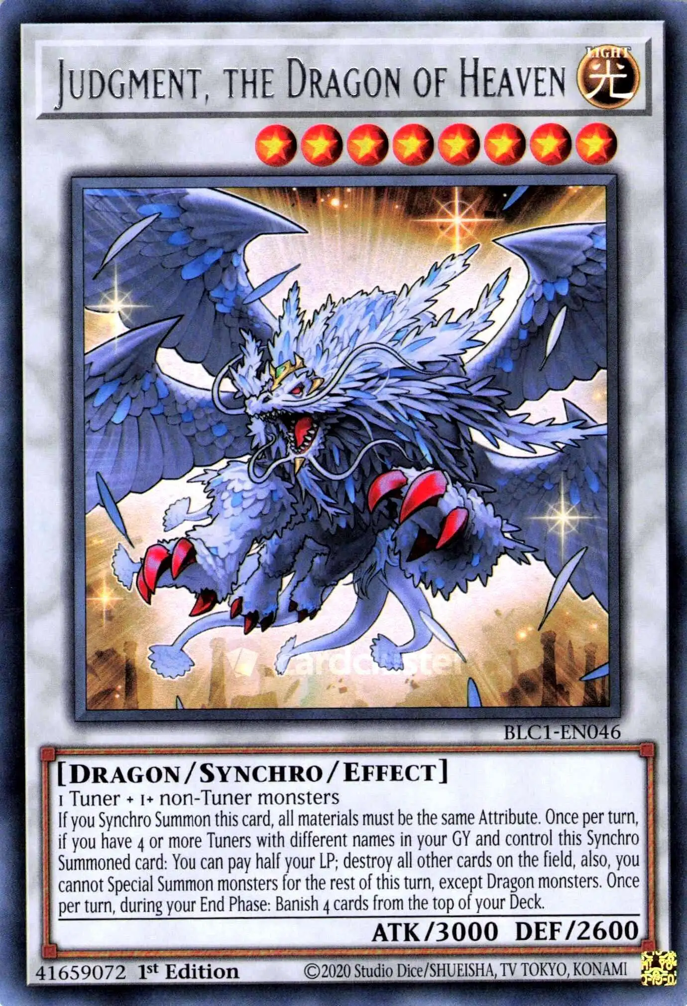 YuGiOh Trading Card Game Battles of Legend Chapter 1 Single Card Ultra Rare Judgment, the Dragon ...