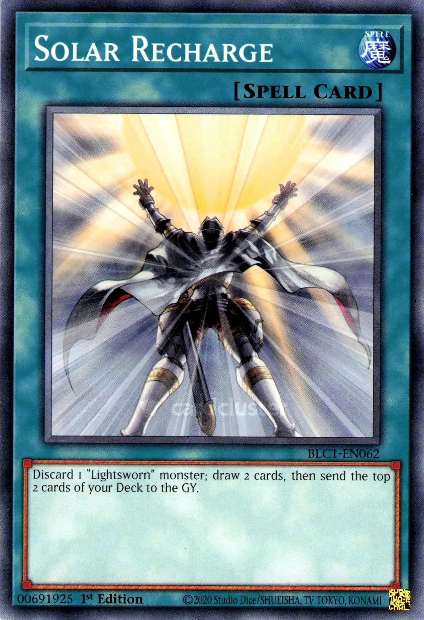 YuGiOh Trading Card Game Battles of Legend Chapter 1 Single Card Common Solar Recharge BLC1 ...