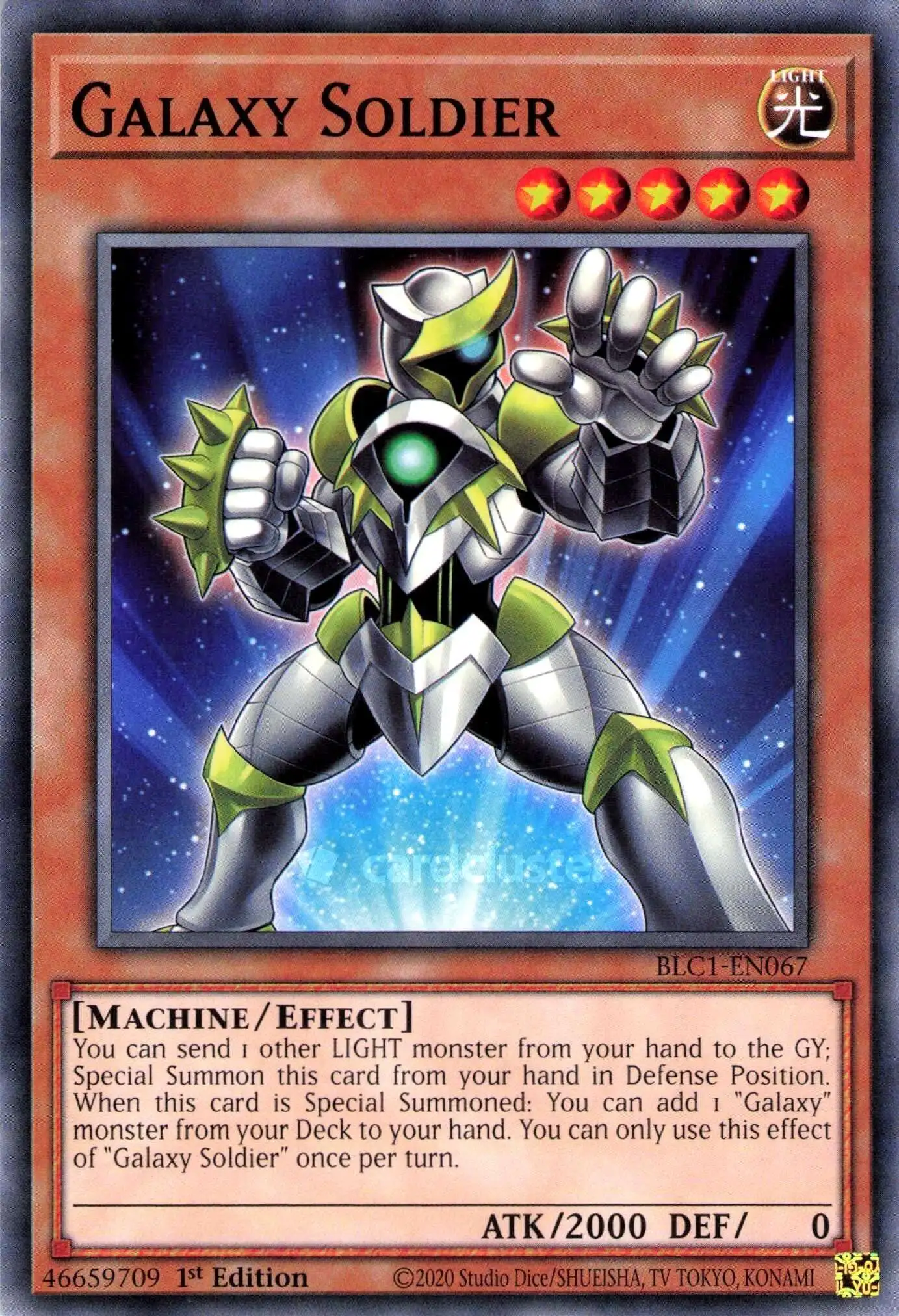 YuGiOh Trading Card Game Battles of Legend Chapter 1 Single Card Common Galaxy Soldier BLC1 ...