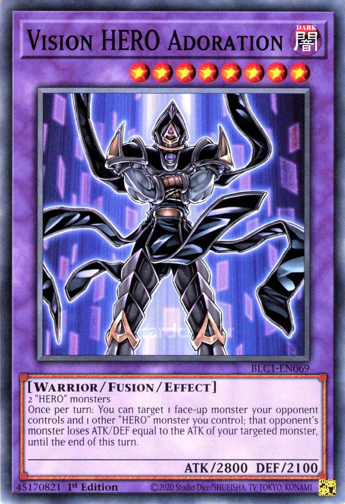 YuGiOh Trading Card Game Battles of Legend Chapter 1 Single Card Common Vision HERO Adoration ...