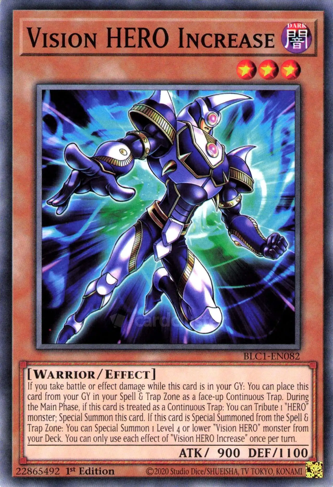 YuGiOh Trading Card Game Battles of Legend Chapter 1 Single Card Common Vision HERO Increase ...