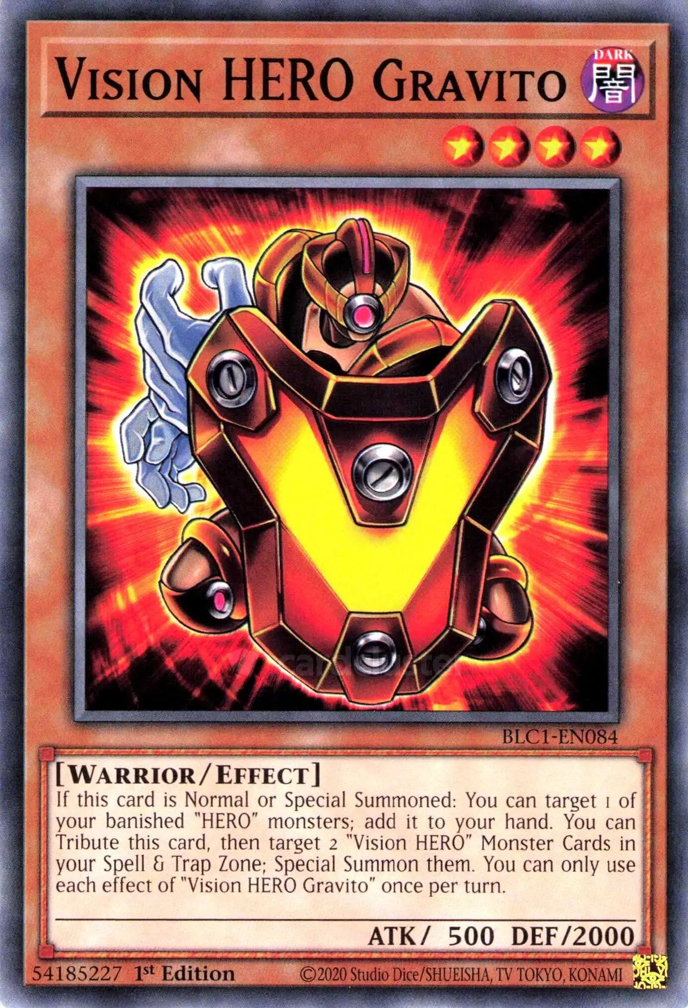 YuGiOh Trading Card Game Battles of Legend Chapter 1 Single Card Common Vision HERO Gravito BLC1 ...