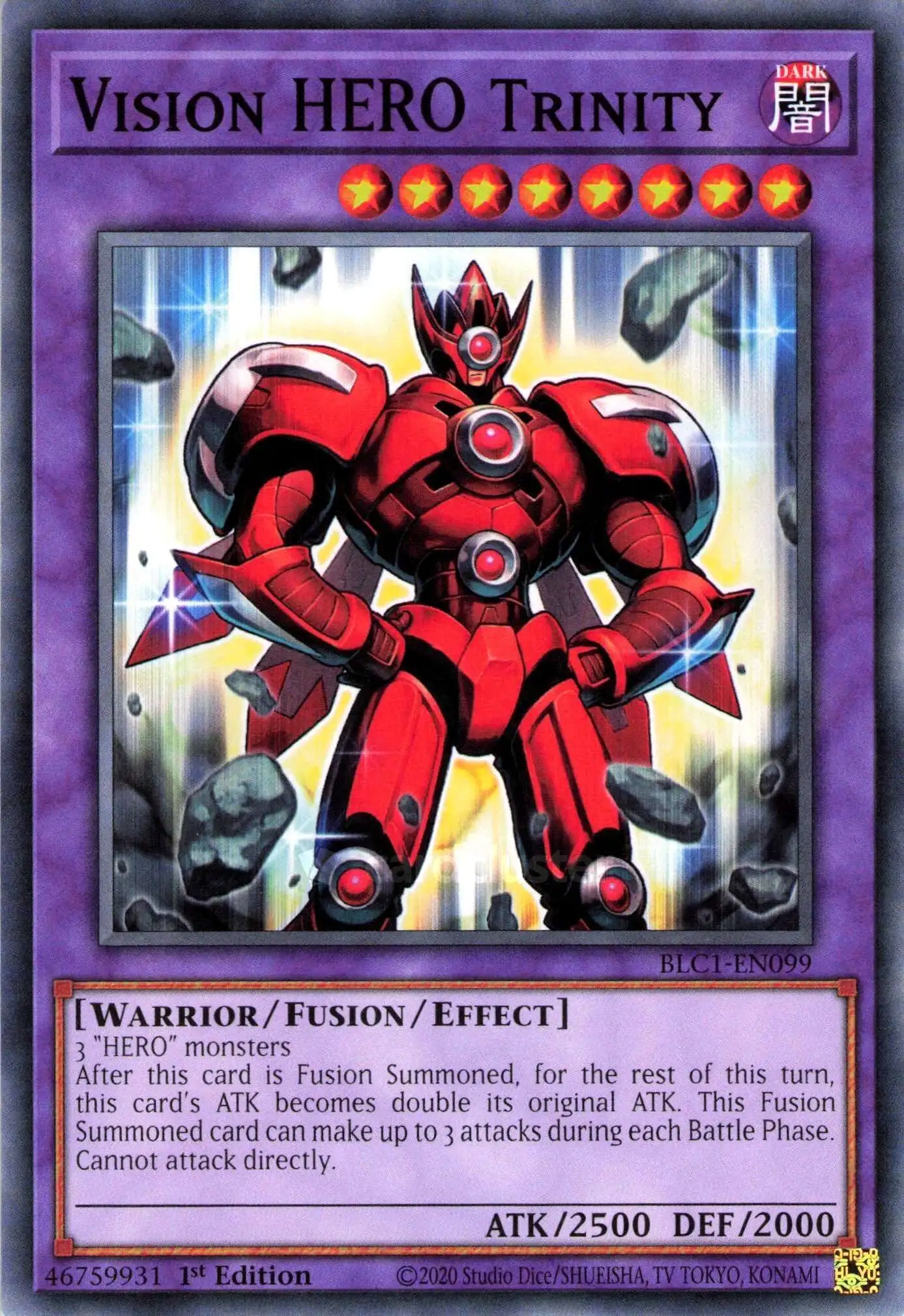 YuGiOh Trading Card Game Battles of Legend Chapter 1 Single Card Common Vision HERO Trinity BLC1 ...