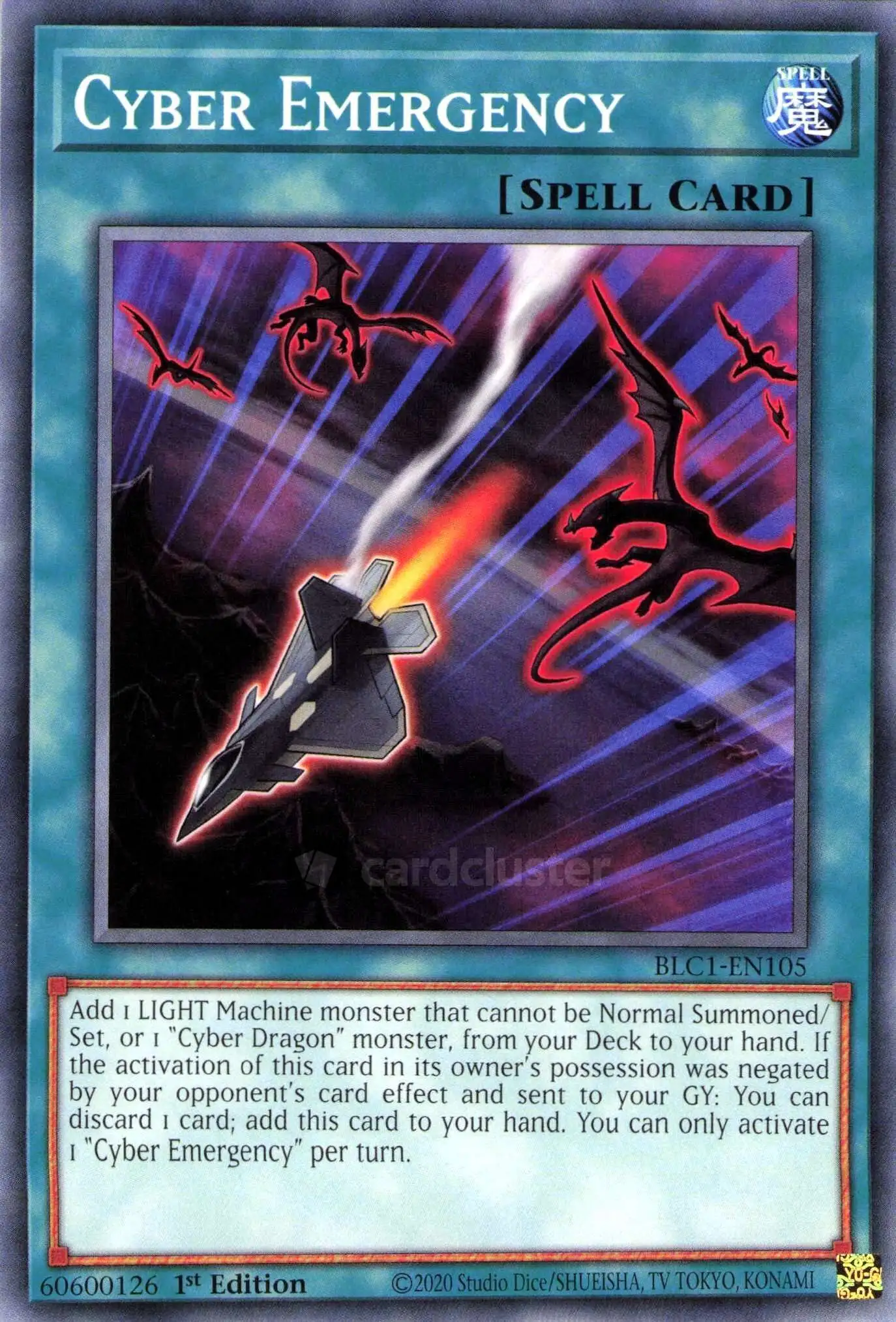 YuGiOh Trading Card Game Battles of Legend Chapter 1 Single Card Common Cyber Emergency BLC1 ...