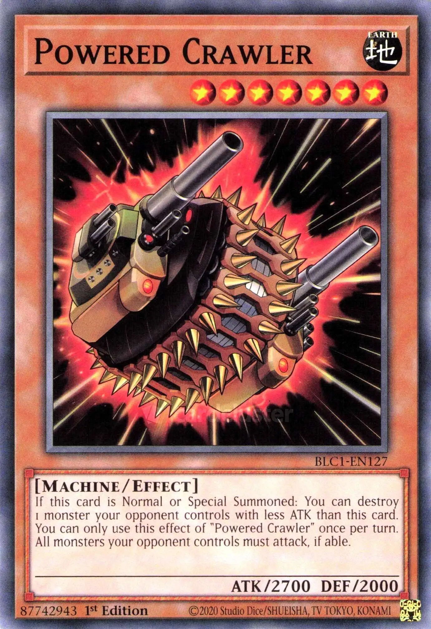 YuGiOh Trading Card Game Battles of Legend Chapter 1 Single Card Common Powered Crawler BLC1 ...