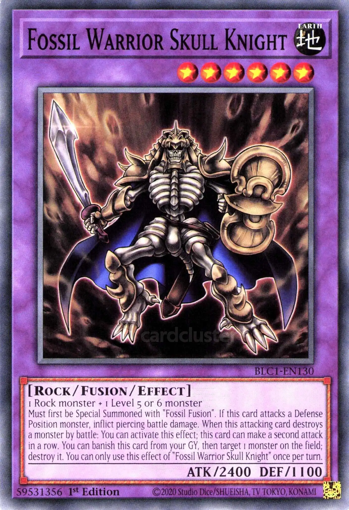 YuGiOh Trading Card Game Battles of Legend Chapter 1 Single Card Common Fossil Warrior Skull ...