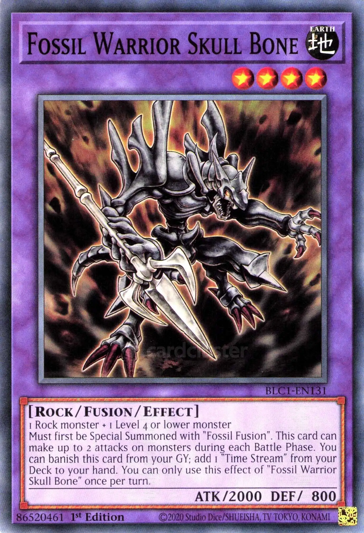 YuGiOh Trading Card Game Battles of Legend Chapter 1 Single Card Common Fossil Warrior Skull ...