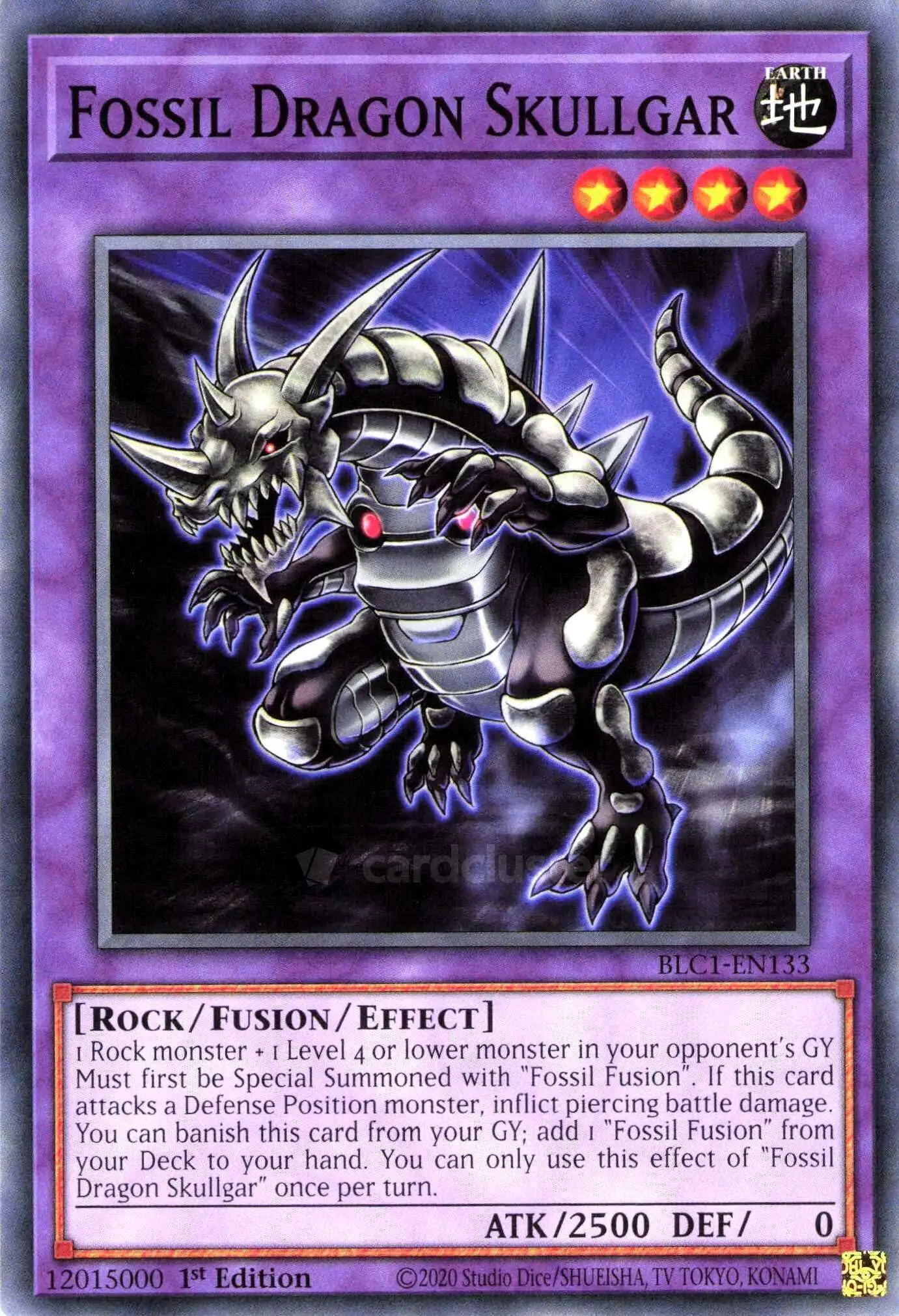 YuGiOh Trading Card Game Battles of Legend Chapter 1 Single Card Common Fossil Dragon Skullgar ...