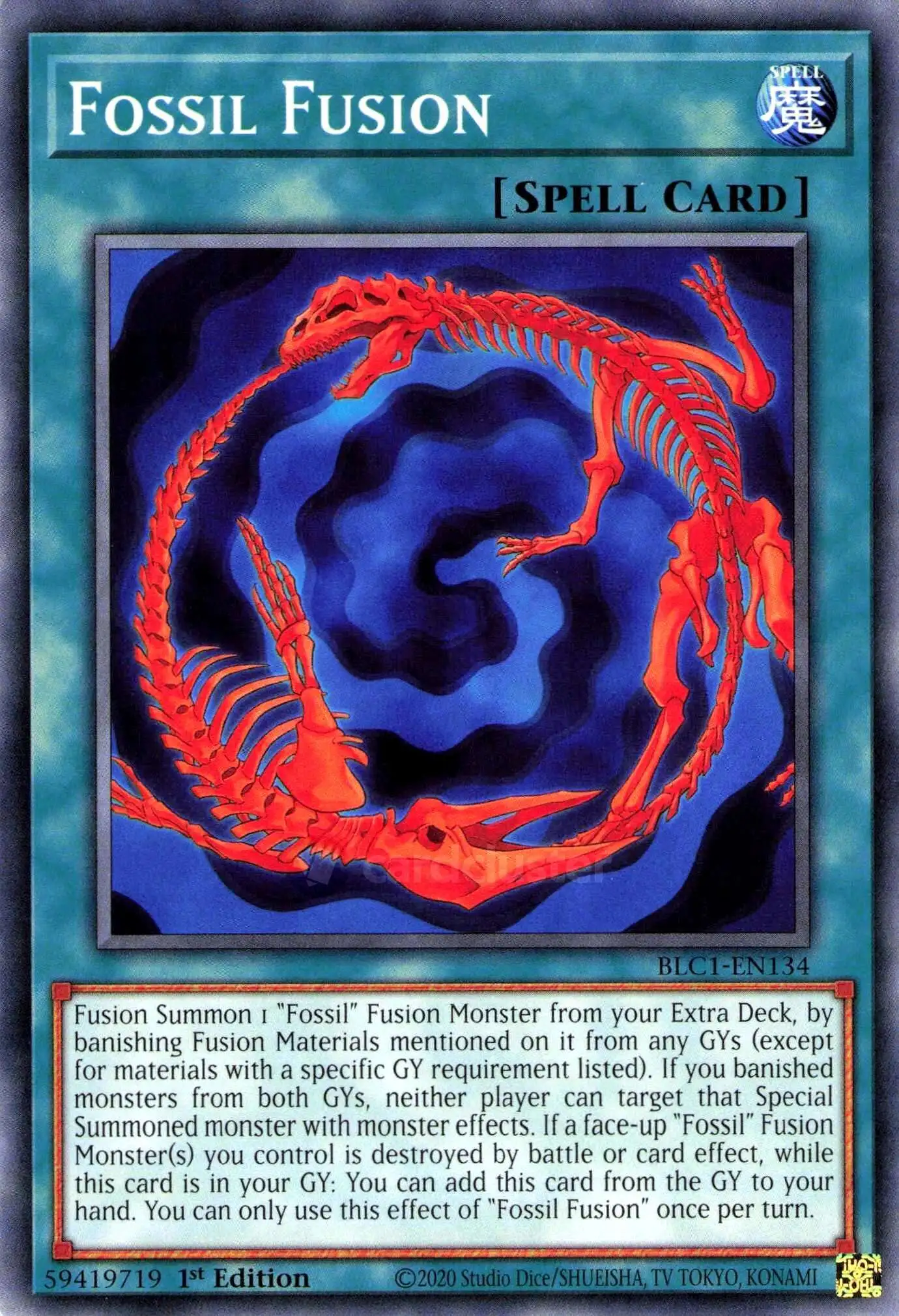 YuGiOh Trading Card Game Battles of Legend Chapter 1 Single Card Common Fossil Fusion BLC1-EN134 ...