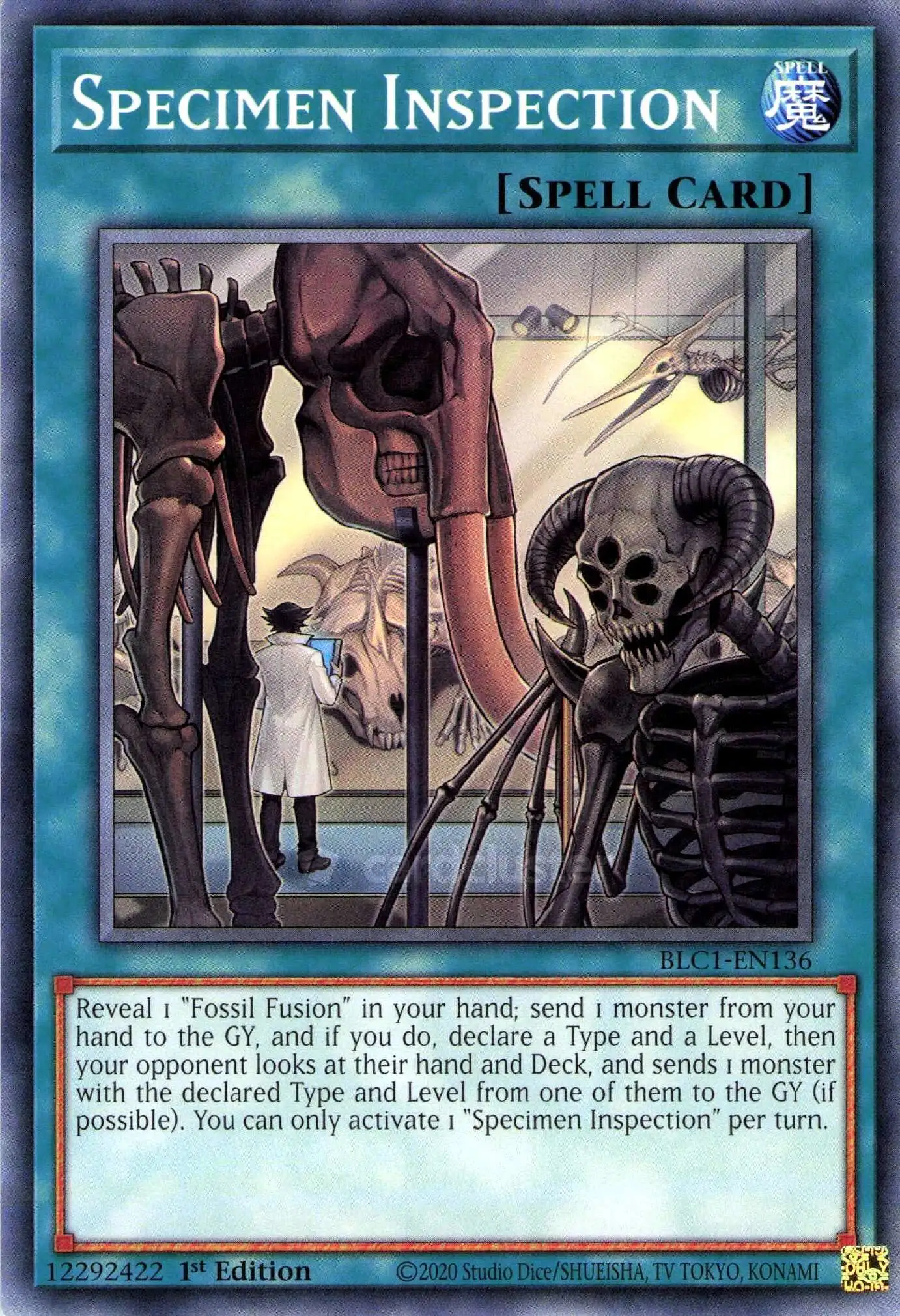 YuGiOh Trading Card Game Battles of Legend Chapter 1 Single Card Common Specimen Inspection BLC1 ...