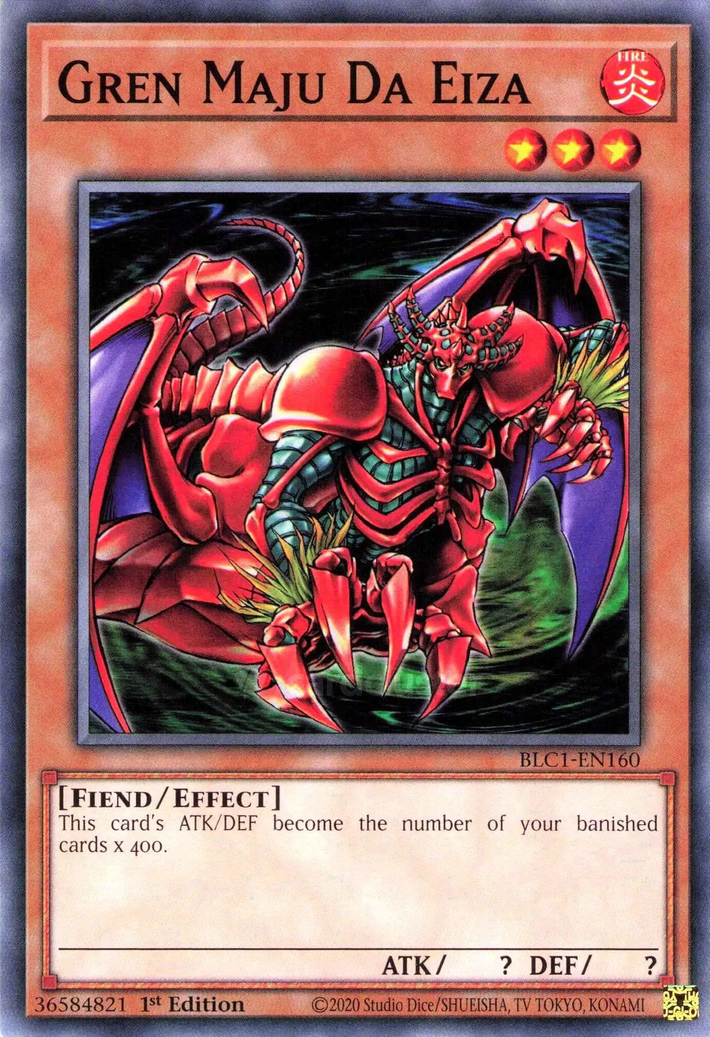 YuGiOh Trading Card Game Battles of Legend Chapter 1 Single Card Common Gren Maju Da Eiza BLC1 ...