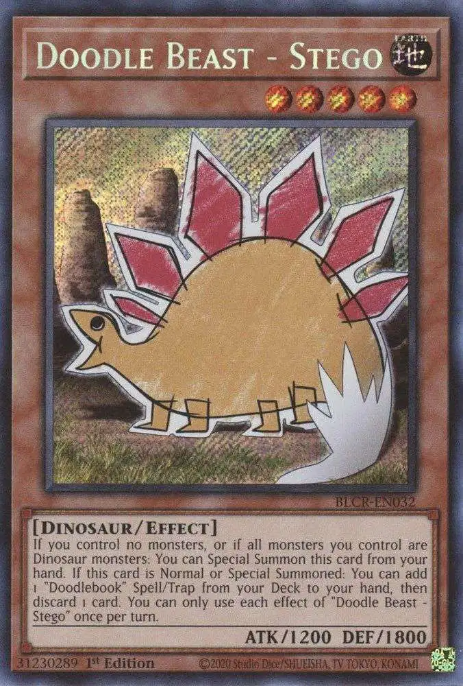 YuGiOh Battles of Legend Crystal Revenge Single Card Secret Rare Doodle Beast - Stego BLCR-EN032 ...