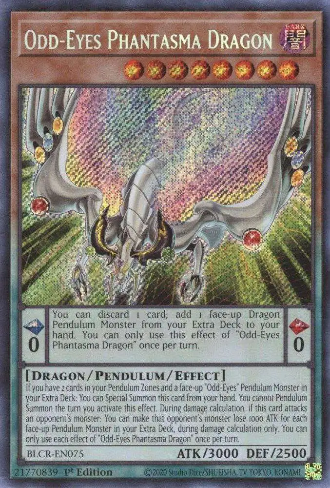 YuGiOh Battles of Legend Crystal Revenge Single Card Secret Rare Odd ...
