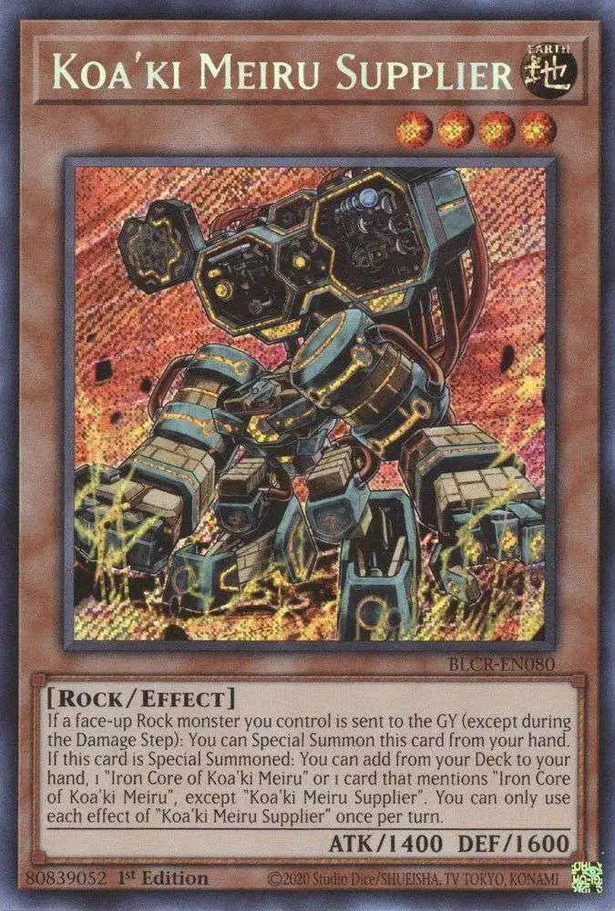 YuGiOh Battles of Legend Crystal Revenge Single Card Secret Rare Koaki Meiru Supplier BLCR-EN080 ...