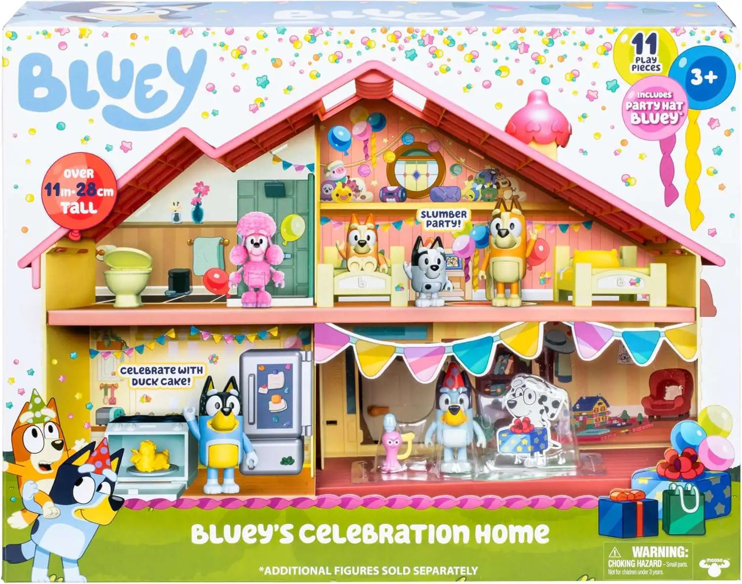 Bluey Blueys Celebration Home Playset 11 Play Pieces 1 Bluey Figure Moose Toys - ToyWiz