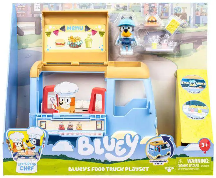 Bluey Food Truck Transforming Playset Includes Bluey Figure Moose - ToyWiz