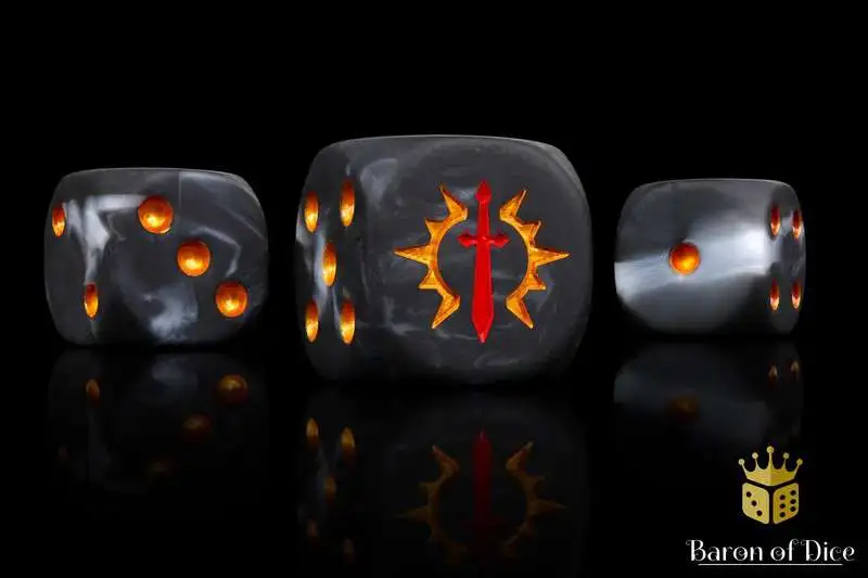 Baron Of Dice 6-Sided d6 Consecrated Blades Dice Pack 25-Count Rounded ...